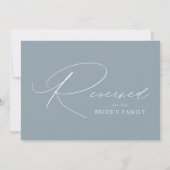 Modern Elegant Dusty Blue Wedding Reserved Sign | Zazzle