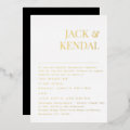 Modern Elegant | Editable Names Wedding Gold Foil Invitation | Zazzle