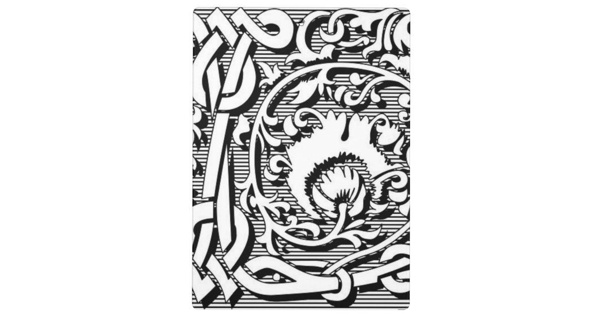 modern elegant fancy letter L monogram Clipboard | Zazzle