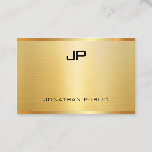 Modern Elegant Faux Gold Professional Template Business Card | Zazzle