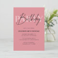 Modern & Elegant Girly Birthday Party Invitation | Zazzle