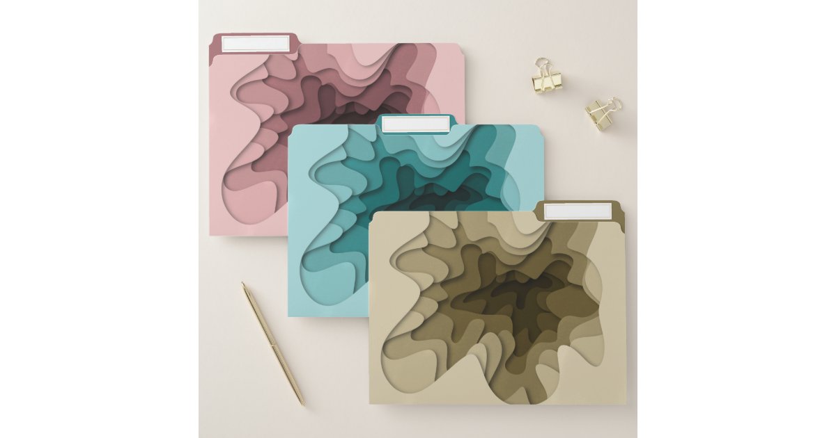 Modern Elegant Girly File Folder | Zazzle