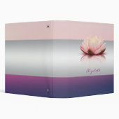 Modern Elegant Girly Lotus Flower 3 Ring Binder | Zazzle