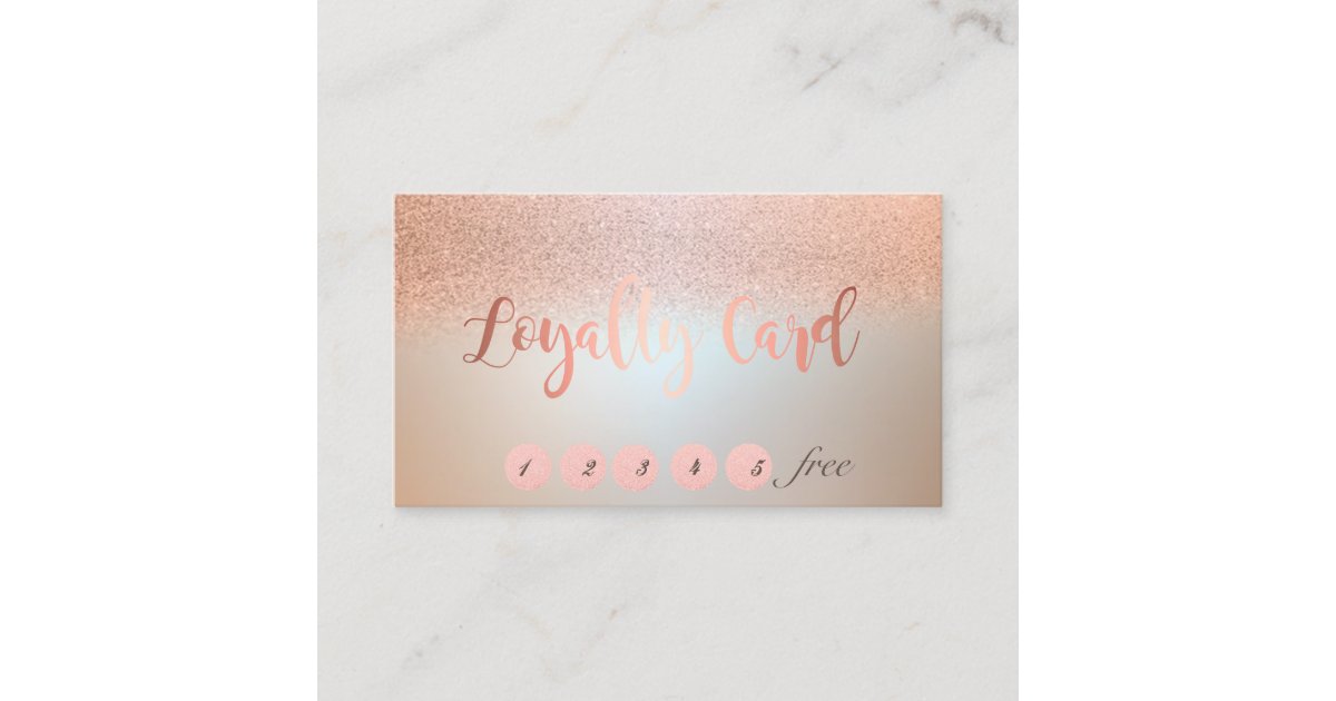 Modern Elegant Glitter Loyalty Card | Zazzle