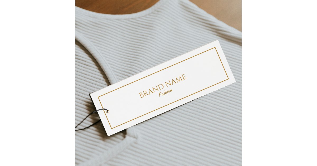 Modern Elegant Gold and White Hang Tags | Zazzle