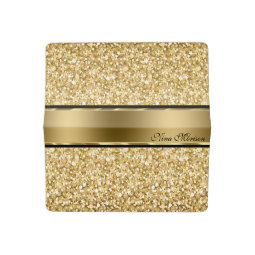 Modern Elegant Gold Glitter Checkbook Cover | Zazzle