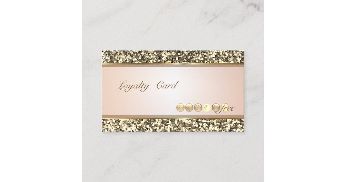Modern Elegant,Gold Glitter Striped Loyalty Card | Zazzle