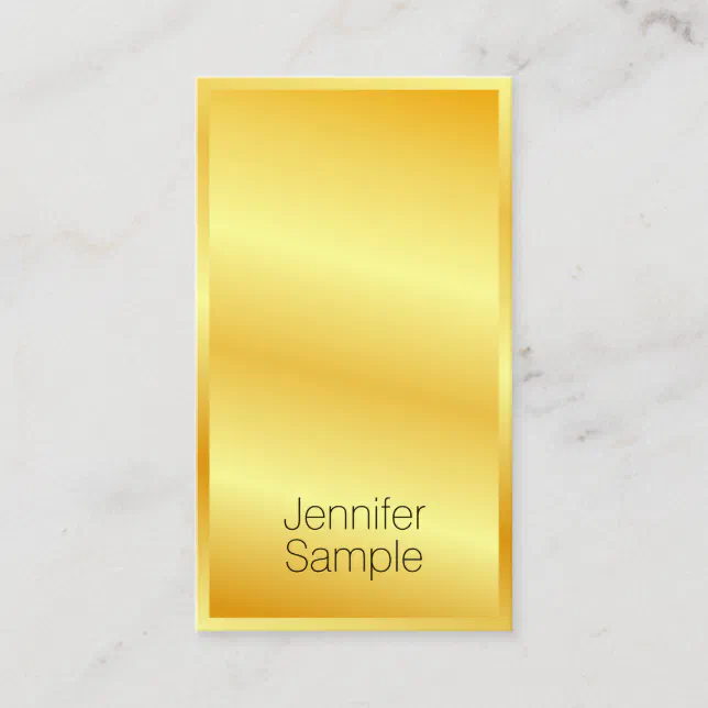 Modern Elegant Gold Look Professional Template Business Card | Zazzle