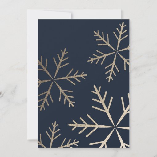 Modern Elegant Gold Snowflakes Business Holiday Card | Zazzle