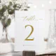 Modern Elegant Gold Wedding Double Table Numbers | Zazzle