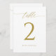Modern Elegant Gold Wedding Double Table Numbers | Zazzle