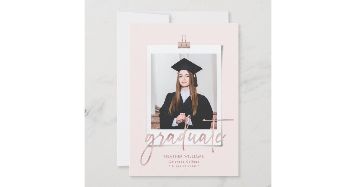 Modern Elegant Graduation Announcement | Zazzle