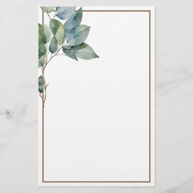 Modern elegant green gold botanical eucalyptus stationery | Zazzle Modern elegant green gold botanical eucalyptus stationery | Zazzle
