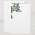 Modern elegant green gold botanical eucalyptus stationery | Zazzle