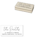 Modern Elegant Handwritten Return Address Rubber Stamp | Zazzle
