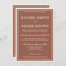 Modern Elegant Hex Red Pink Ivory Scripts Wedding Invitation | Zazzle