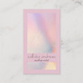 Modern Elegant Holographic Iridescent Color Block Business Card | Zazzle
