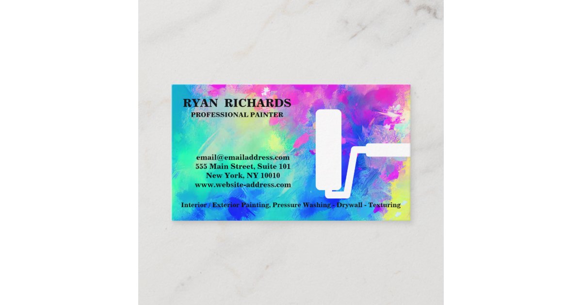 Modern Elegant House Painting Business Card | Zazzle
