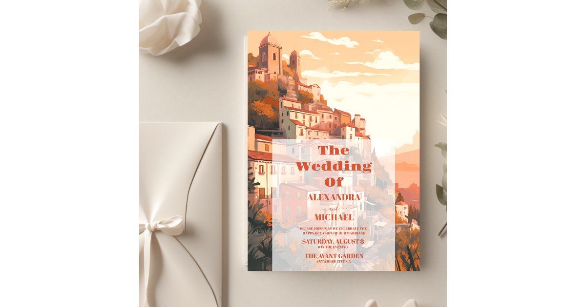 Modern Elegant Italy Destination Wedding Invitation | Zazzle