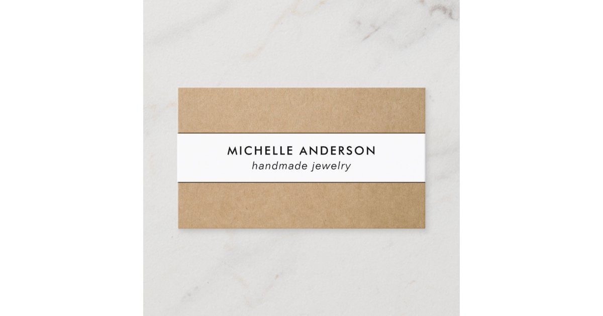 Modern Elegant Kraft Paper Style Professional Business Card | Zazzle