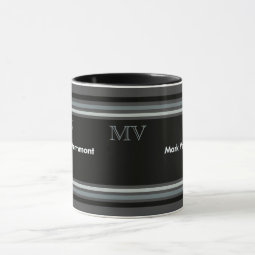 modern / elegant masculine personalized mug | Zazzle