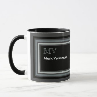 modern / elegant masculine personalized mug | Zazzle