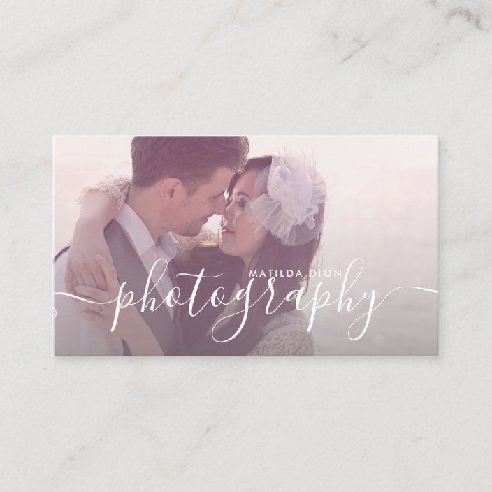 Modern elegant minimal & simple photography business card | Zazzle.com