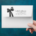 Modern Elegant Minimalist Black Bow Return Address Envelope | Zazzle