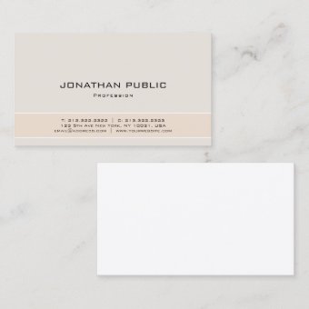 Modern Elegant Minimalist Design Harmony Colors Business Card | Zazzle