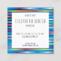 Modern Elegant Minimalist Gradient Lines Design Sq Square Business Card ...