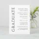 Modern Elegant Minimalist Open house Graduation Invitation | Zazzle