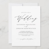 Modern Elegant Minimalist Script Wedding Invitation | Zazzle