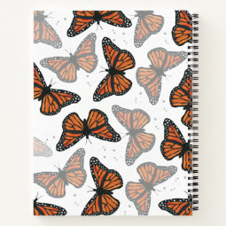 Modern Elegant Monarch Butterfly Monogrammed Notebook | Zazzle