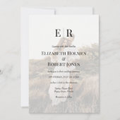 Modern Elegant Monogram Custom Photo Wedding Invitation | Zazzle