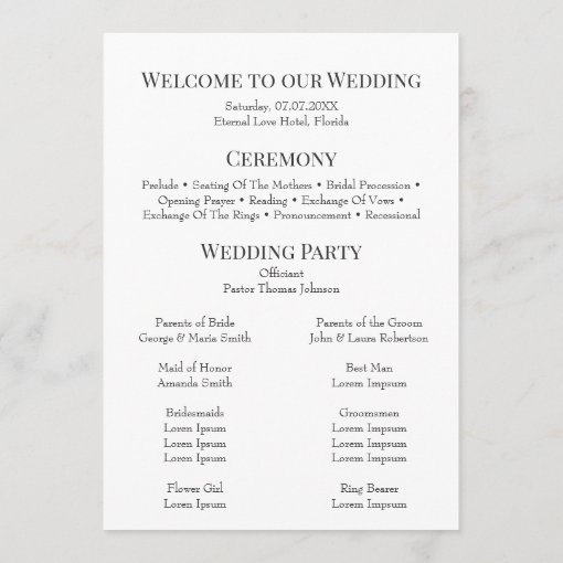 Modern Elegant Monogram Photo Wedding Program | Zazzle Modern Elegant Monogram Photo Wedding Program | Zazzle