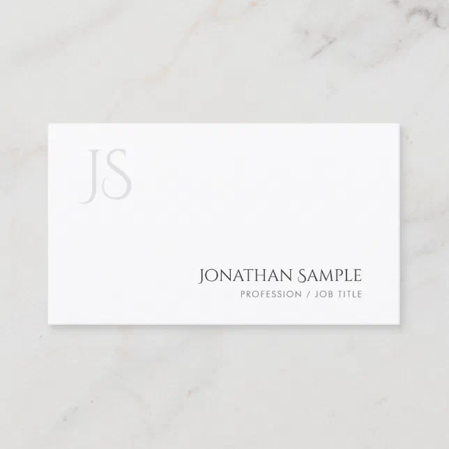 Modern Elegant Monogram Simple Design Template Business Card | Zazzle