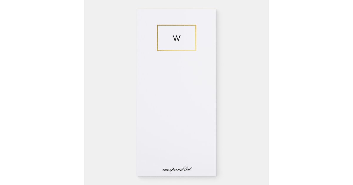 modern elegant monogram square foils magnetic notepad | Zazzle modern elegant monogram square foils magnetic notepad | Zazzle