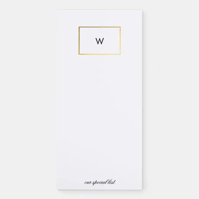 modern elegant monogram square foils magnetic notepad | Zazzle modern elegant monogram square foils magnetic notepad | Zazzle