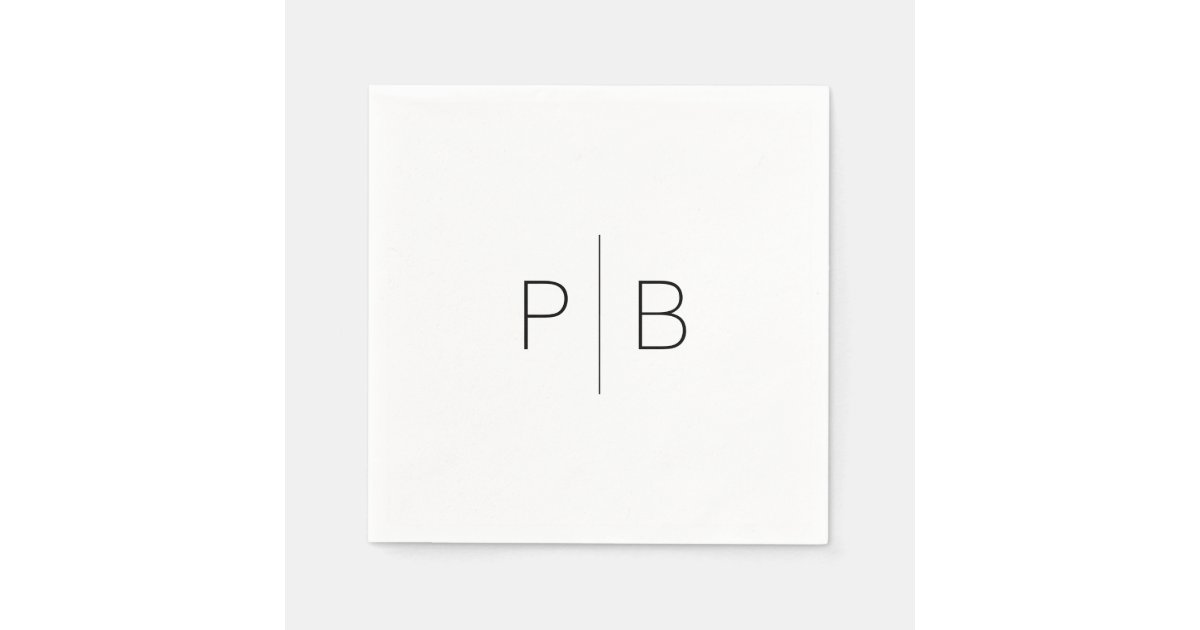Modern Elegant Monogram Wedding Simple Napkins | Zazzle Modern Elegant Monogram Wedding Simple Napkins | Zazzle