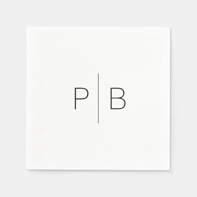 Modern Elegant Monogram Wedding Simple Napkins | Zazzle Modern Elegant Monogram Wedding Simple Napkins | Zazzle