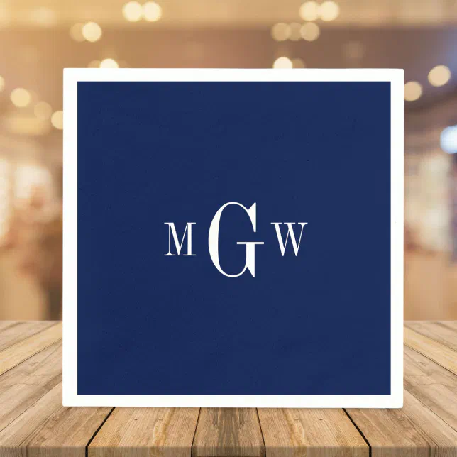Modern Elegant Monogram Wedding Simple Napkins | Zazzle Modern Elegant Monogram Wedding Simple Napkins | Zazzle