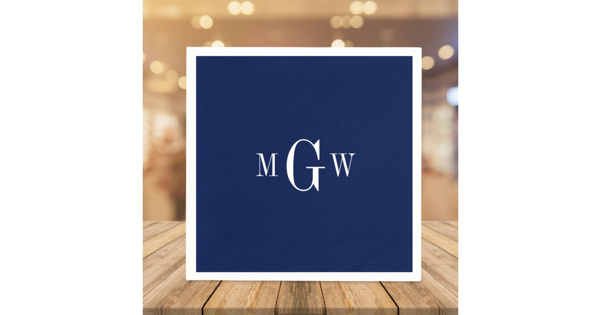Modern Elegant Monogram Wedding Simple Napkins | Zazzle Modern Elegant Monogram Wedding Simple Napkins | Zazzle