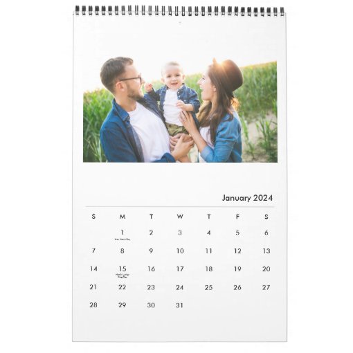 Modern Elegant Multi Photo Calendar | Zazzle