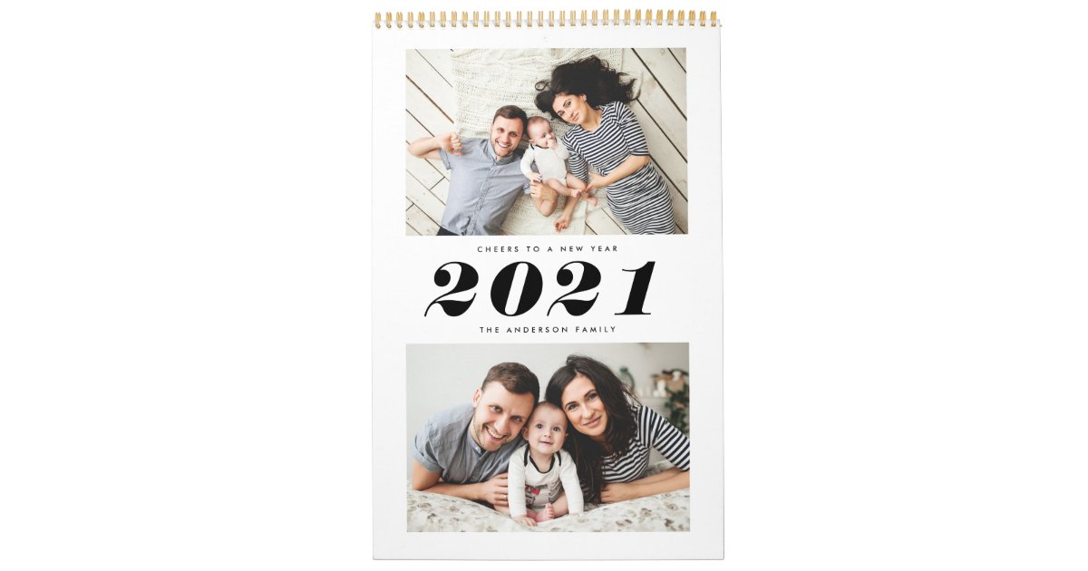 Modern Elegant Multi Photo Calendar | Zazzle.com