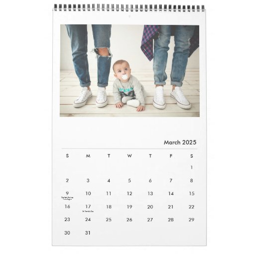 Modern Elegant Multi Photo Calendar | Zazzle