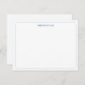 Modern Elegant Navy Blue Note Card | Zazzle