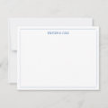 Modern Elegant Navy Blue Note Card | Zazzle