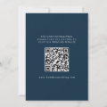 Modern Elegant Navy QR Code Save The Date | Zazzle