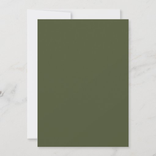 Modern Elegant Olive Green Wedding Invitation | Zazzle