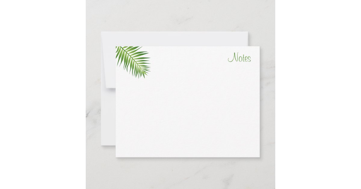 Modern Elegant Palm Leaves Hand Script Template | Zazzle